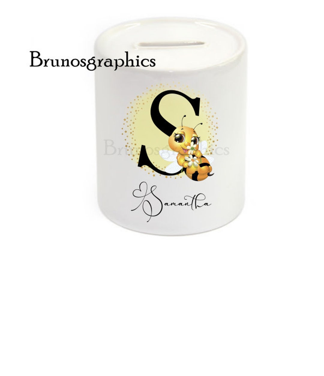 Personalised Bee Money Box,piggy Bank,custom, Ceramic - Etsy