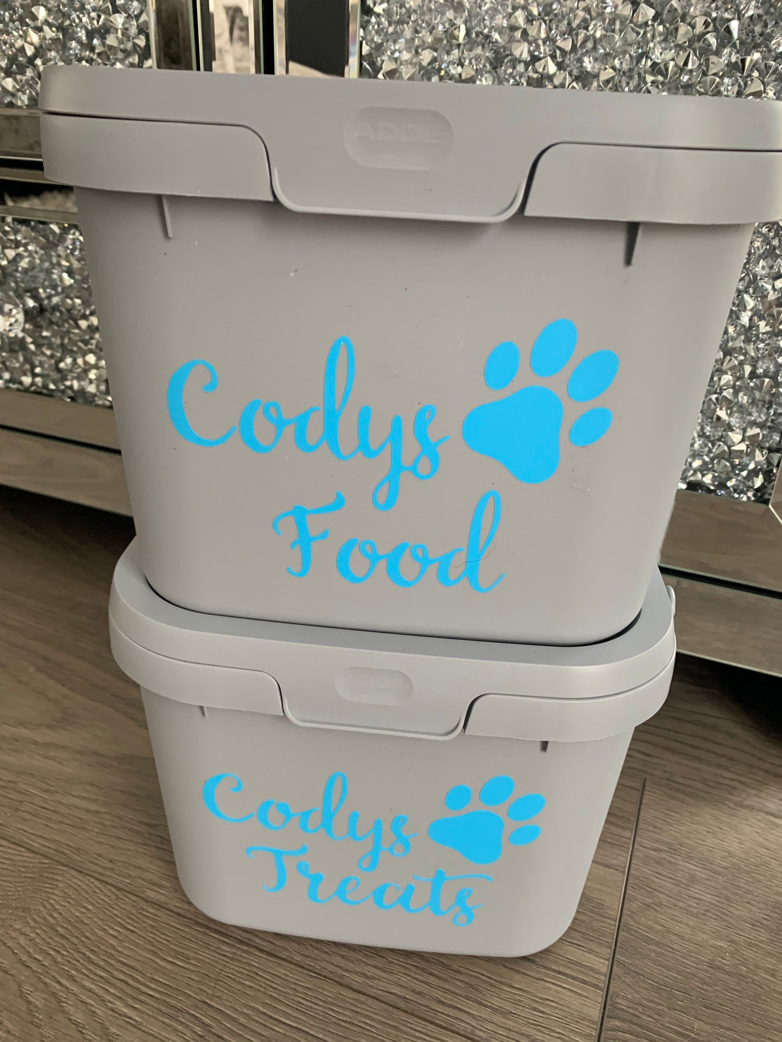 Personalised Kitchen Storage Caddy Eco Grey | Etsy UK