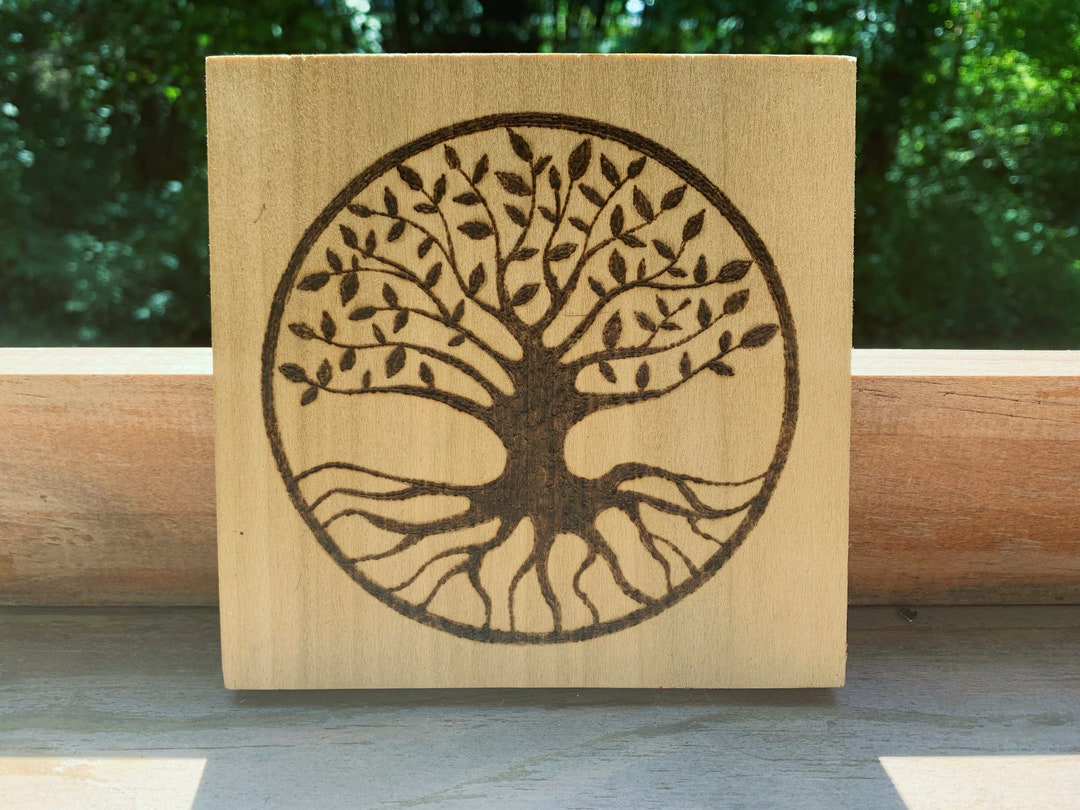 Handmade Tree of Life Wood Burning Wall Decoration - Etsy