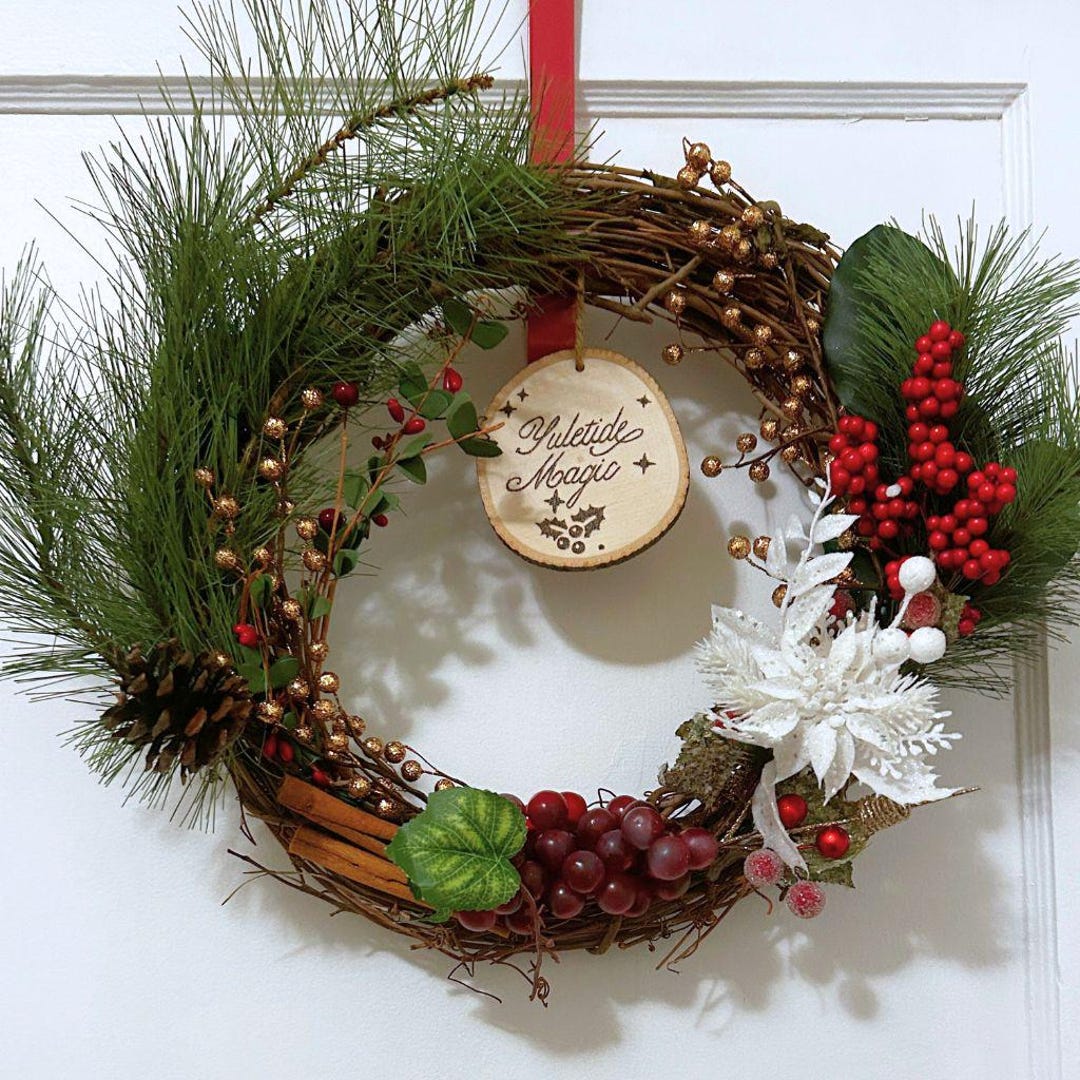 Yuletide Magic Wreath: Handmade Winter Solstice Decor - Etsy