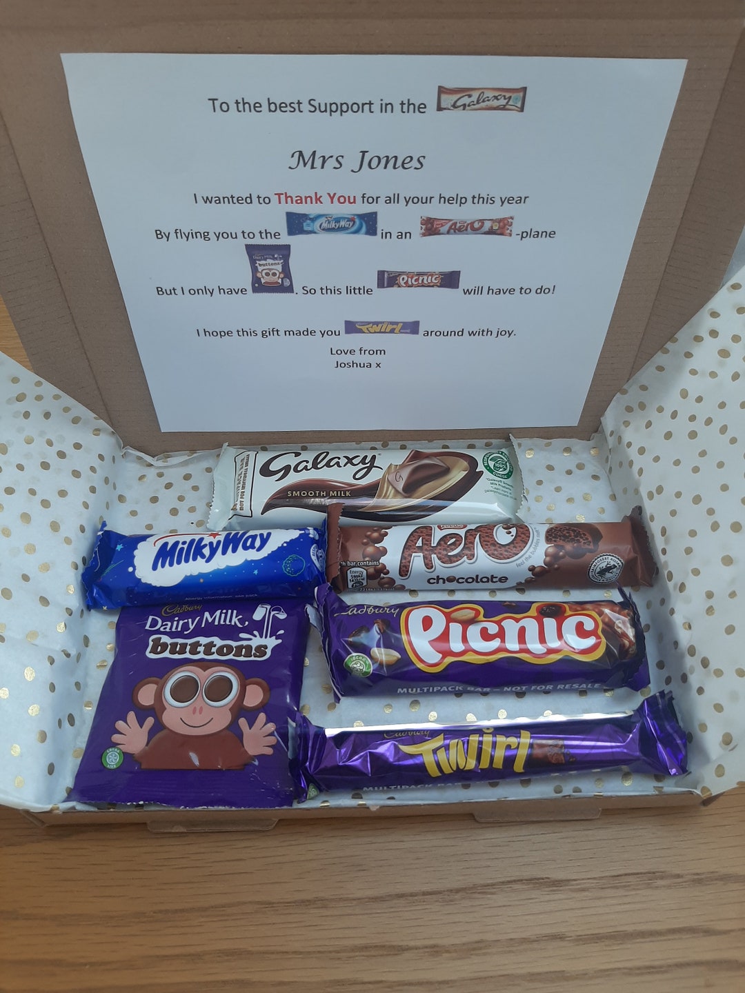 Personalised Chocolate Poem Teacher Gift,teaching Assistant Gift ...