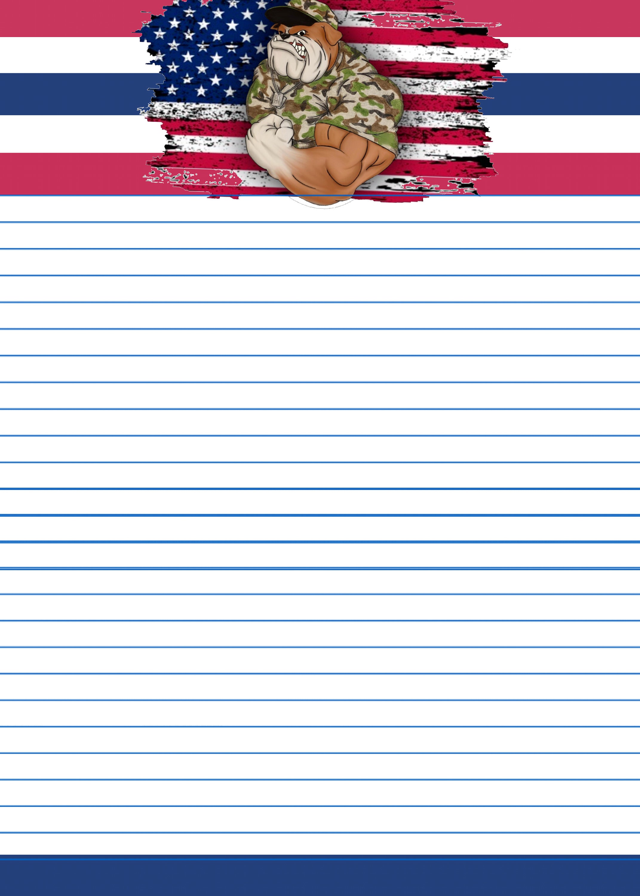 Custom Notepad, Personalized Writing Pad, Notepad, Patriotic Paper ...