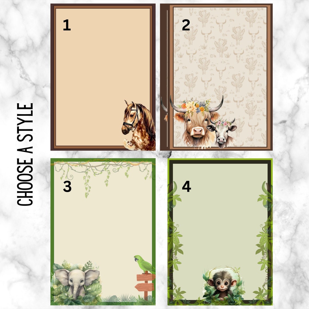 Choose One of These ADORABLE Animal Notepads. 4 to Choose From! 40 ...