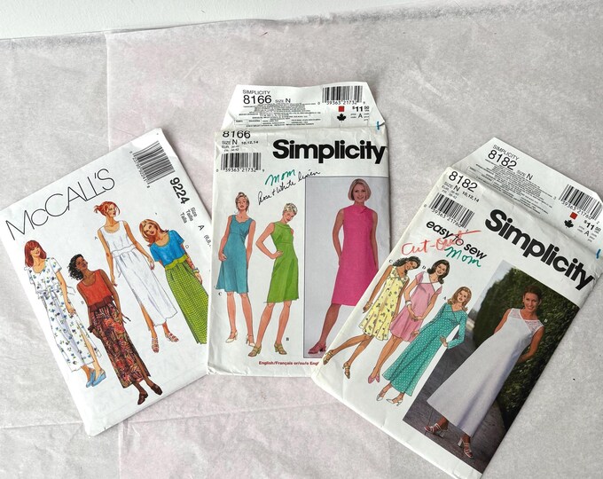 Vintage 1990s Women’s Dress Sewing Patterns / Lot of 3 /mccalls 9924 ...