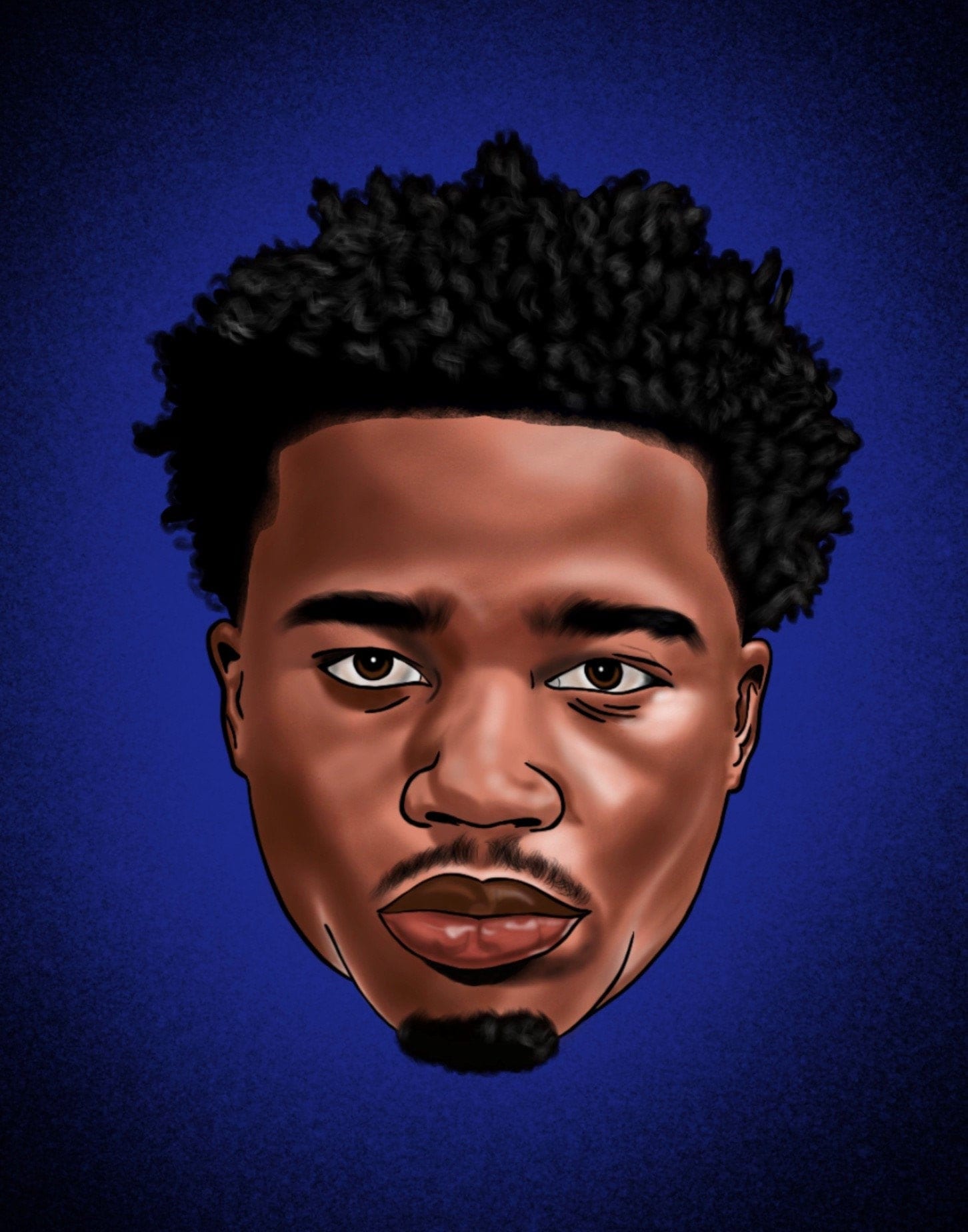 Roddy Ricch Digital Portrait, Printable Wall Art, INSTANT DOWNLOAD ...