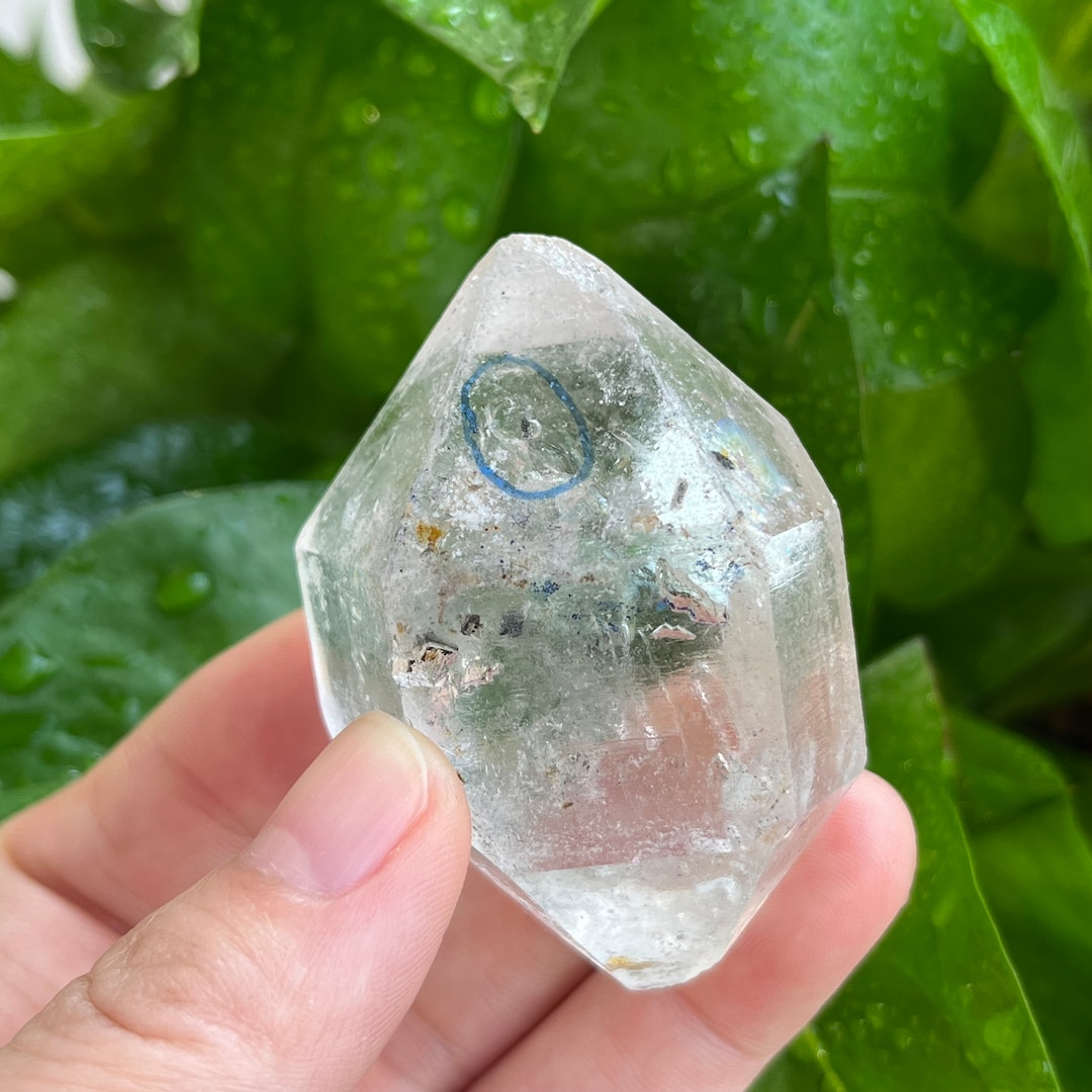 Enhydro Quartz Crystal: Natural Moving Water Bubble, Skeletal Specimen ...