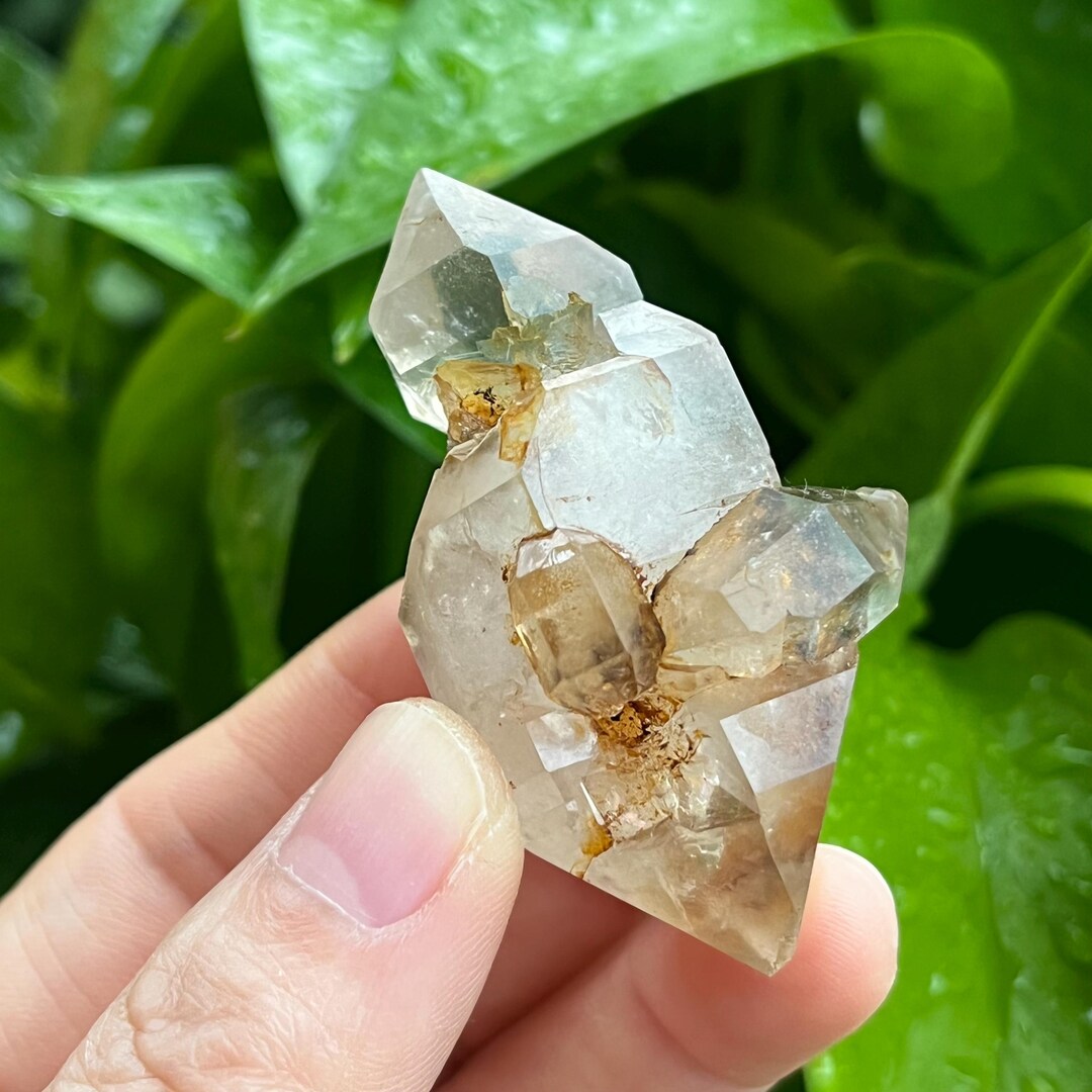 Natural Skeletal Quartz Elestial Quartz Crystal Terminated Point/wand Mineral Collection Reiki ...