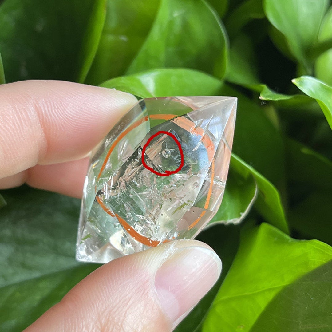 Natural Moving Water Bubble Quartz Crystal, Enhydro Skeletal Quartz ...
