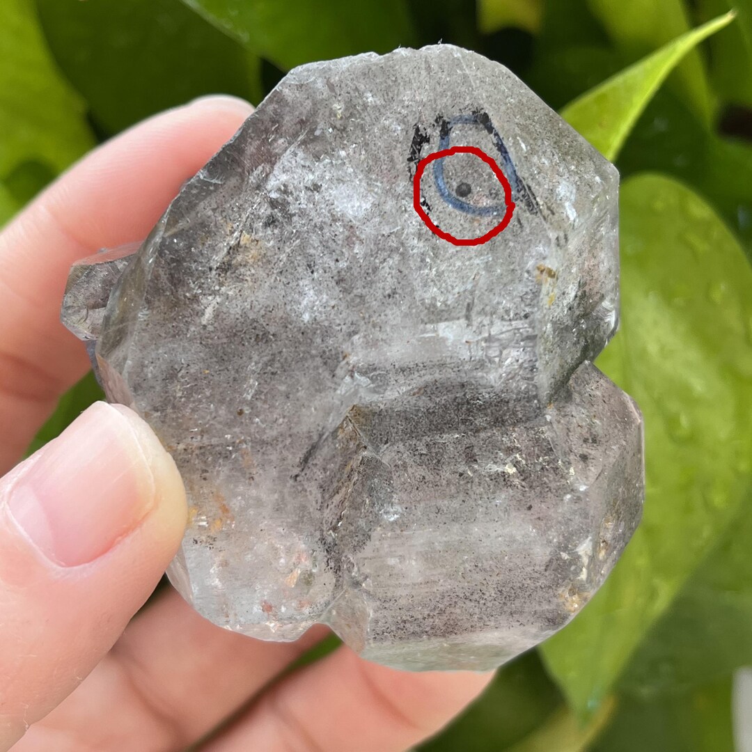 Natural Moving Water Bubble Quartz Crystal, Enhydro Skeletal Quartz ...