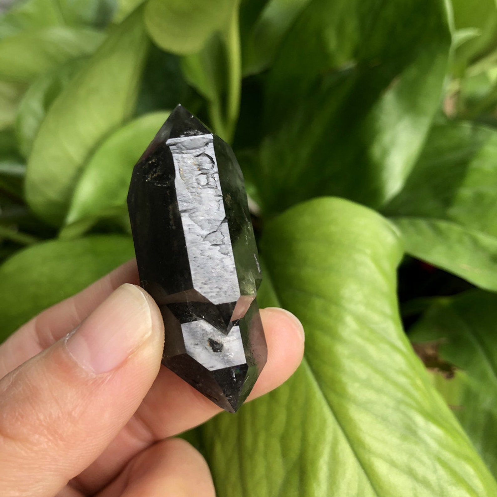 Natural Black Phantom Skeletal Quartz Elestial Quartz Crystal | Etsy