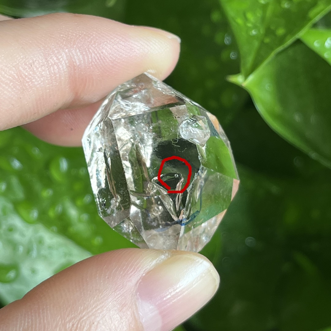 Natural Moving Water Bubble Quartz Crystal, Enhydro Herkimer Diamond ...