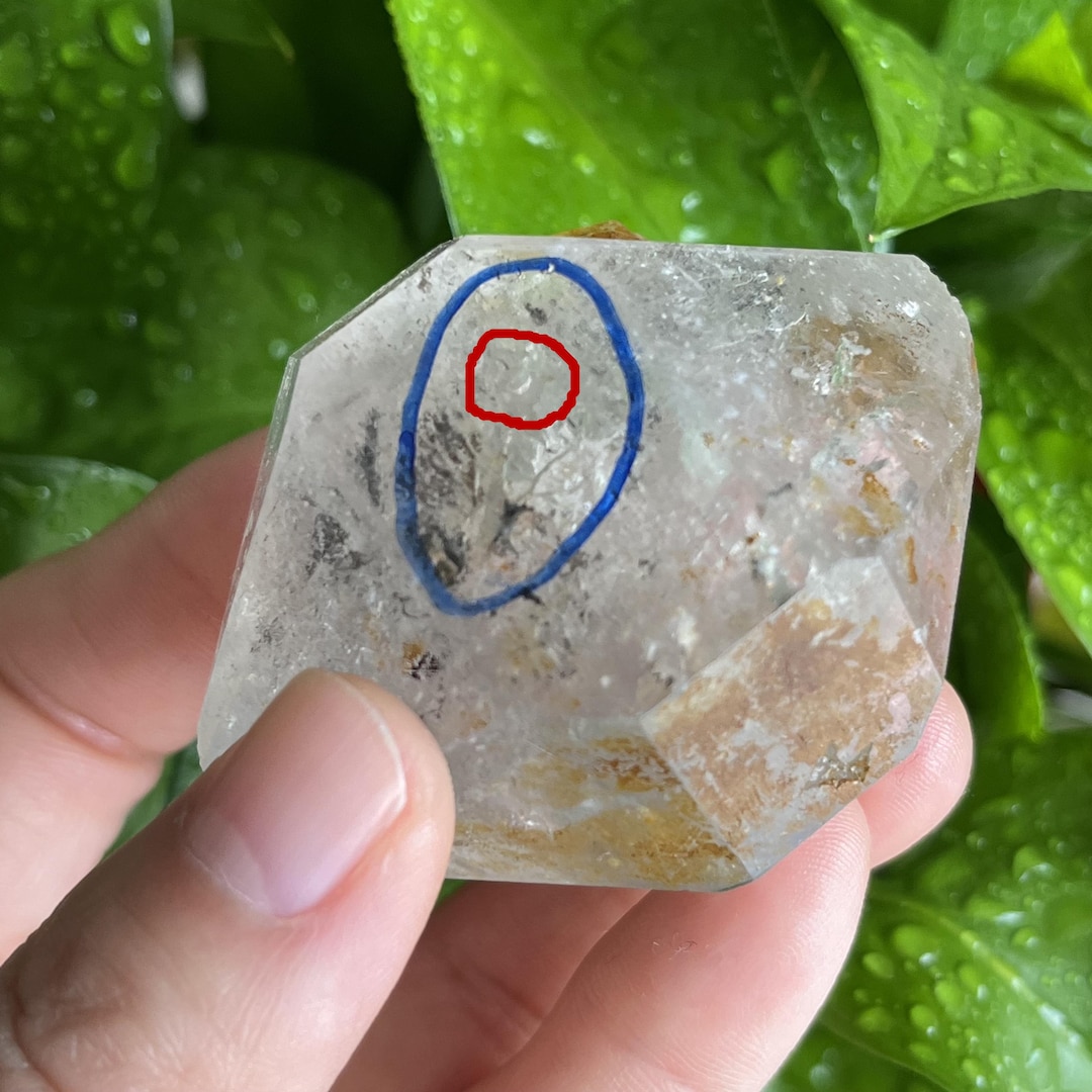 Natural Moving Water Bubble Quartz Crystal Enhydro Skeletal Quartz ...