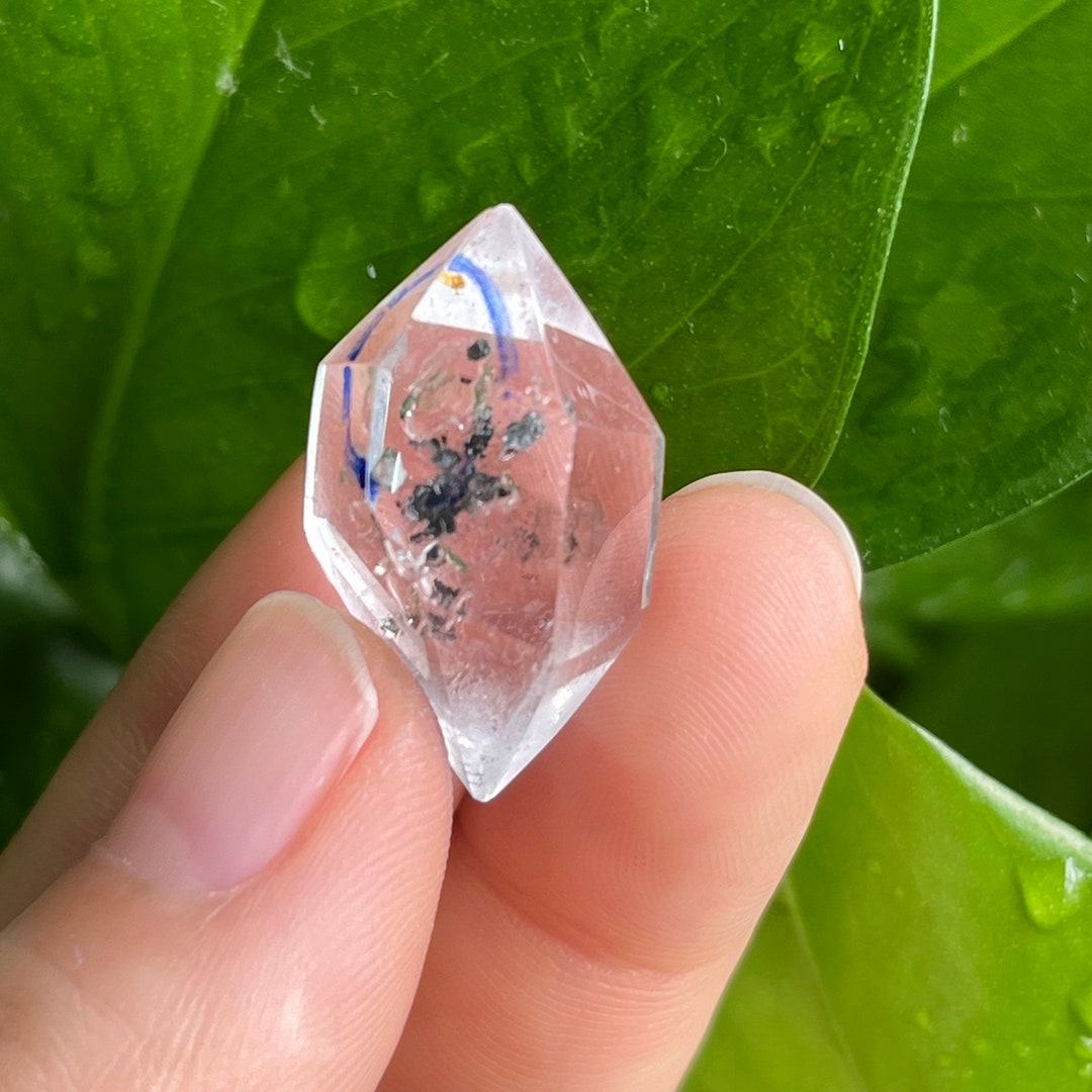 Natural Moving Water Bubble Quartz Crystal, Enhydro Herkimer Diamond ...