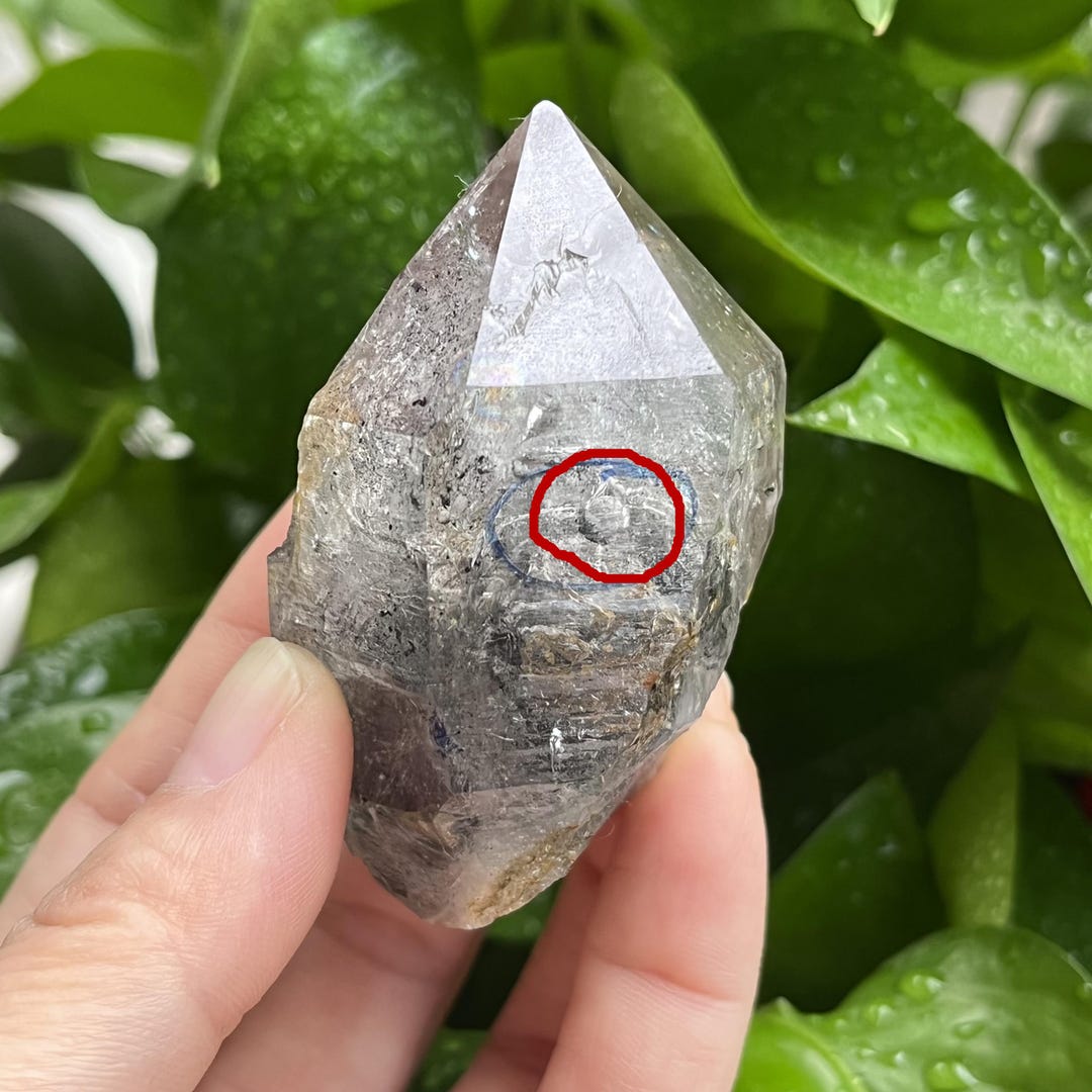 Natural Moving Water Bubble Quartz Crystal Enhydro Skeletal Quartz ...