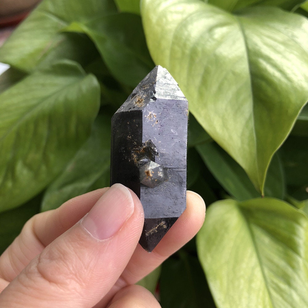 Natural Black Phantom Skeletal Quartz Elestial Quartz Crystal - Etsy