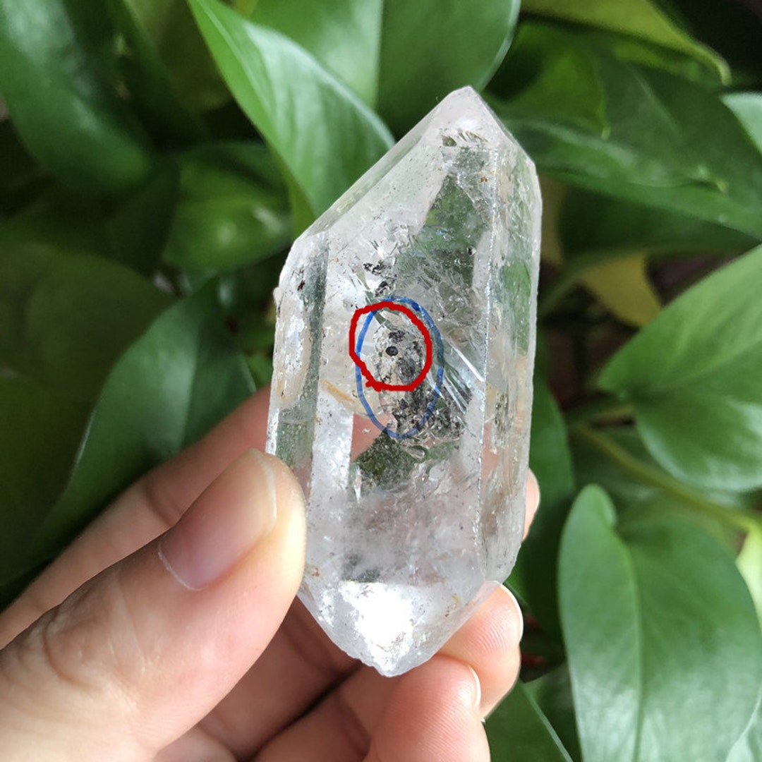 Natural Moving Water Bubble Quartz Crystal, Enhydro Skeletal Quartz ...