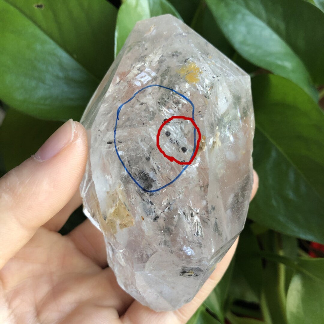 Natural Moving Water Bubble Quartz Crystal, Enhydro Skeletal Quartz ...