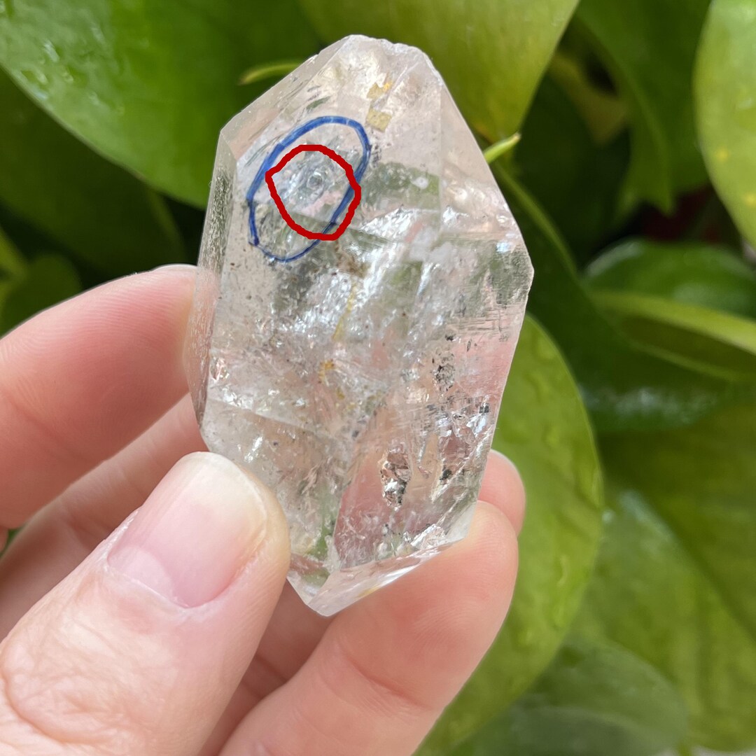 Natural Moving Water Bubble Quartz Crystal Enhydro Skeletal Quartz ...