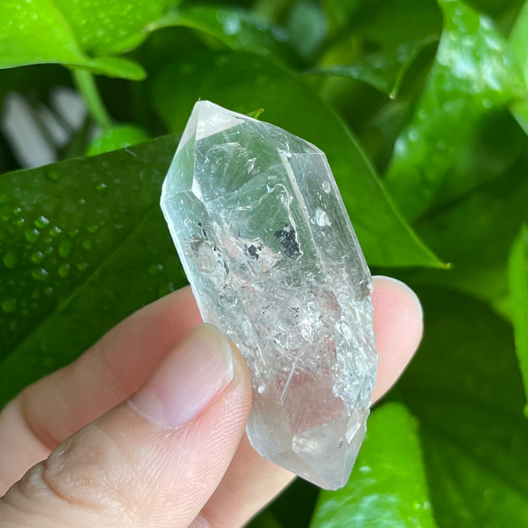 Natural Moving Water Bubble Quartz Crystal, Enhydro Skeletal Quartz ...