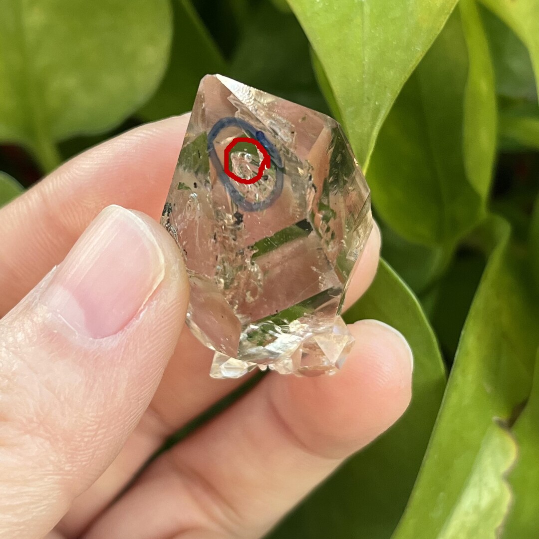 Natural Moving Water Bubble Quartz Enhydro Herkimer Diamond Crystal ...