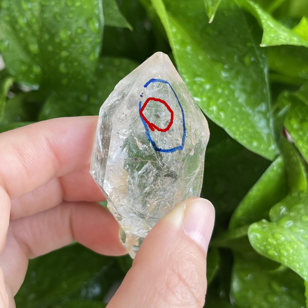 Natural Moving Water Bubble Quartz Crystal Enhydro Skeletal Quartz ...