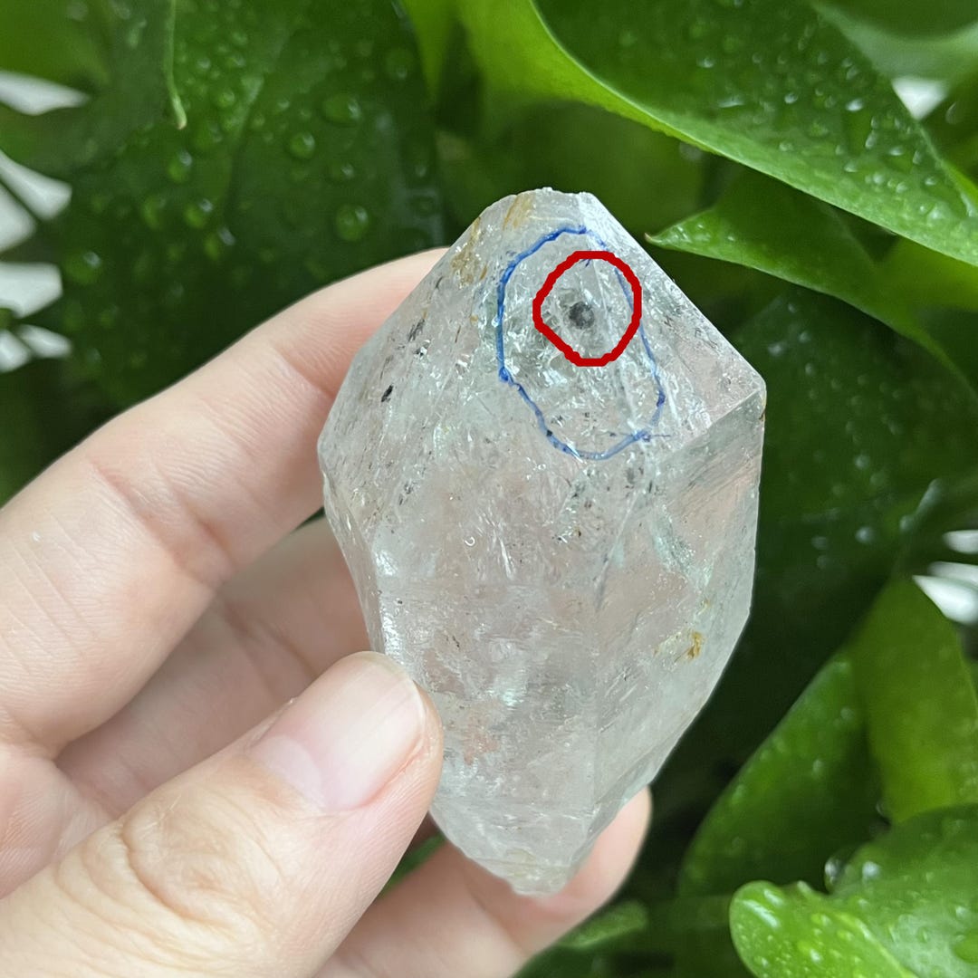 Natural Moving Water Bubble Quartz Crystal Enhydro Skeletal Quartz ...
