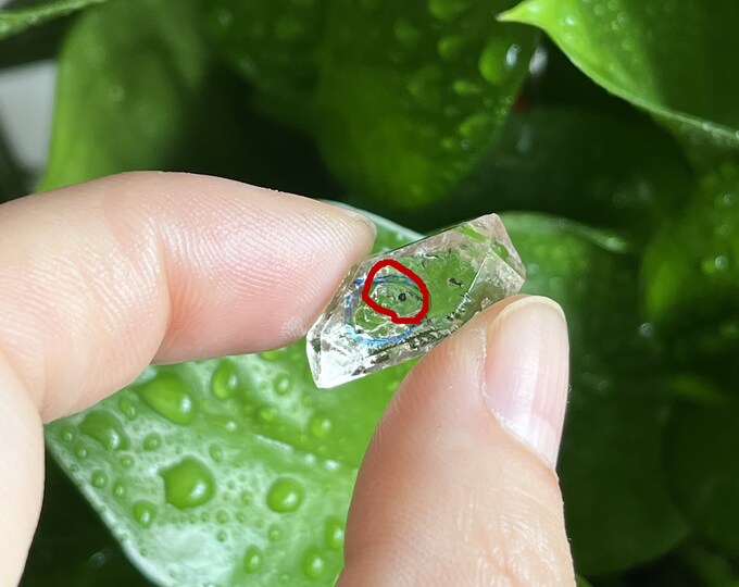 Natural Moving Water Bubble Quartz Crystal, Enhydro Herkimer Diamond ...