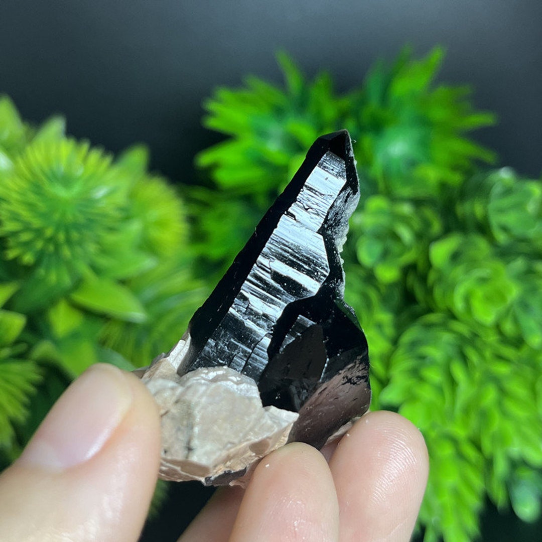 Raw Black Crystal Quartz Cluster Reiki Healing Collection Home Decor ...