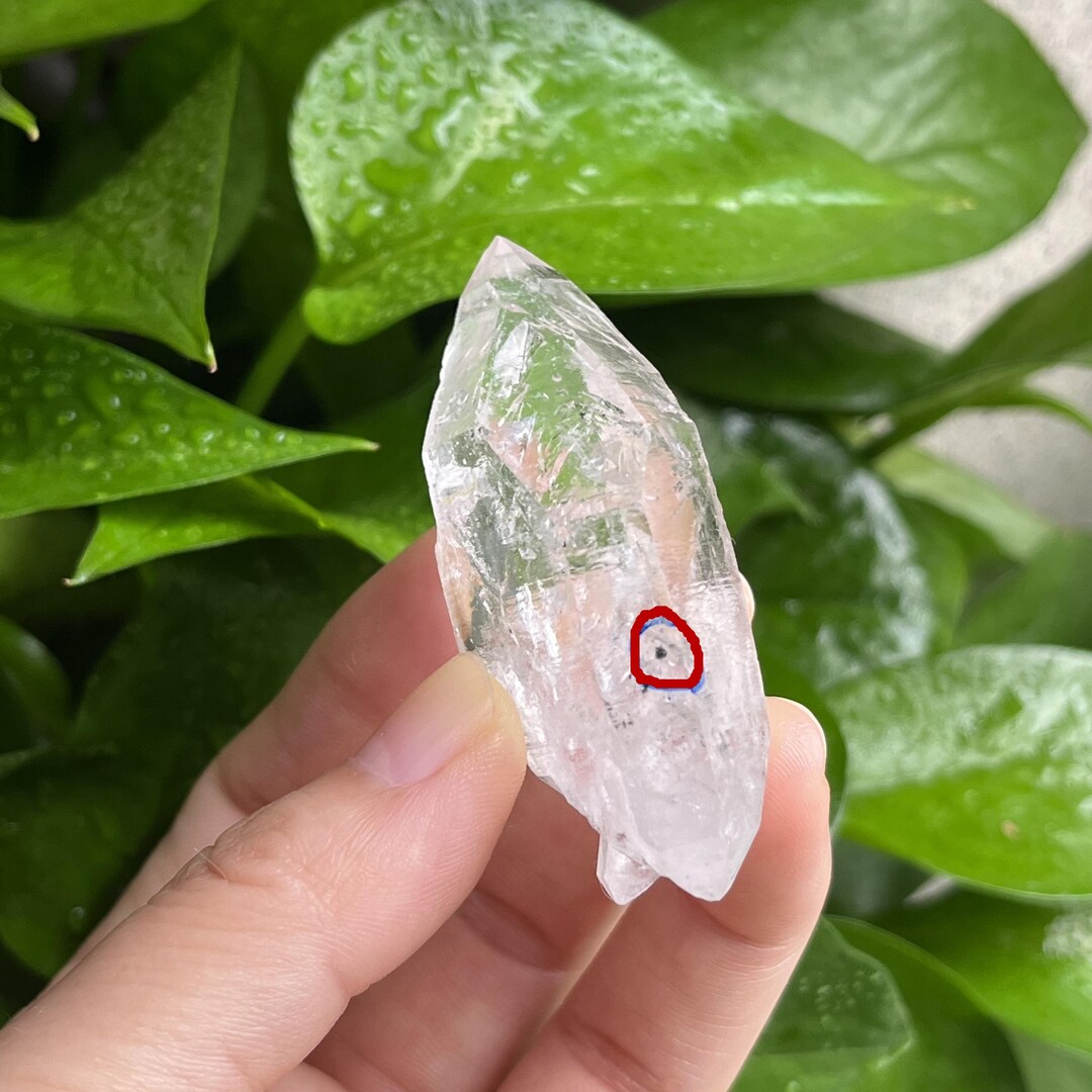 Natural Moving Water Bubble Quartz Crystal Enhydro Skeletal Quartz ...