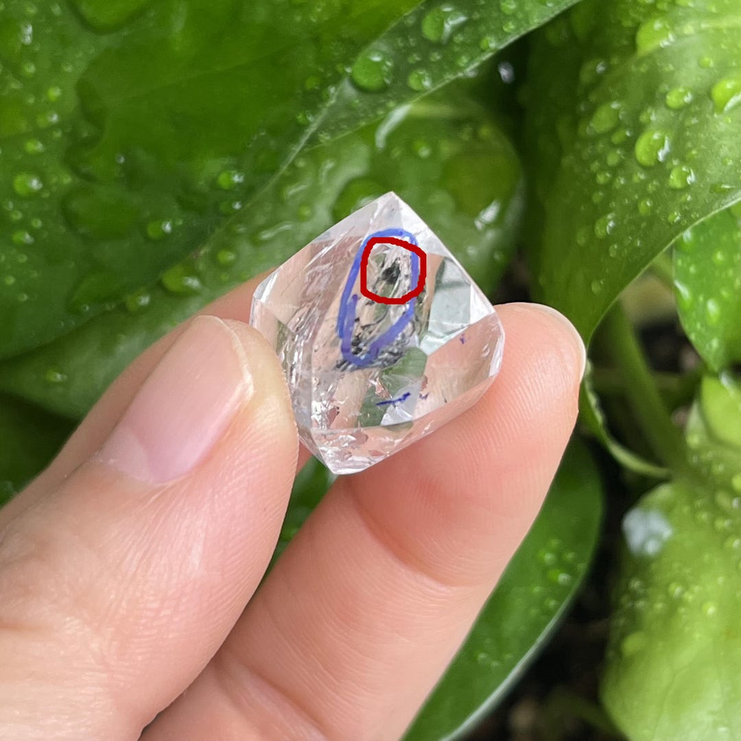 Natural Moving Water Bubble Quartz Enhydro Skeletal Quartz Crystal ...
