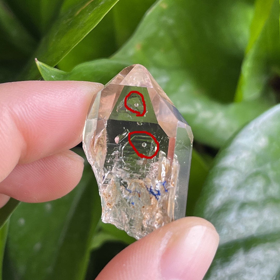 Natural Moving Water Bubble Quartz Crystal, Enhydro Skeletal Quartz ...