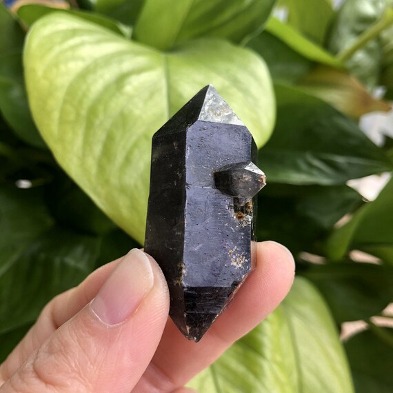 Natural Black Phantom Skeletal Quartz Elestial Quartz Crystal - Etsy