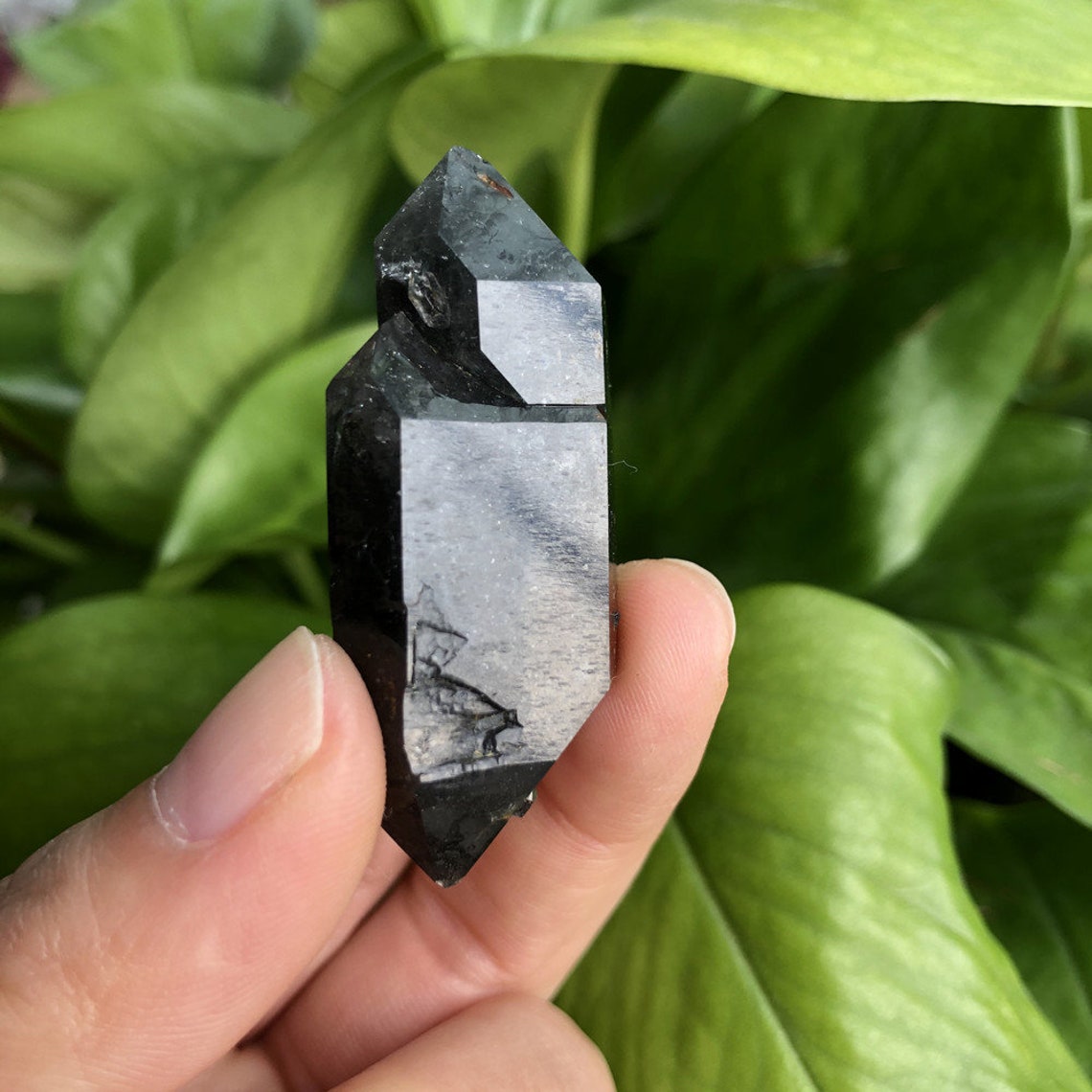 Natural Black Phantom Skeletal Quartz Elestial Quartz Crystal | Etsy