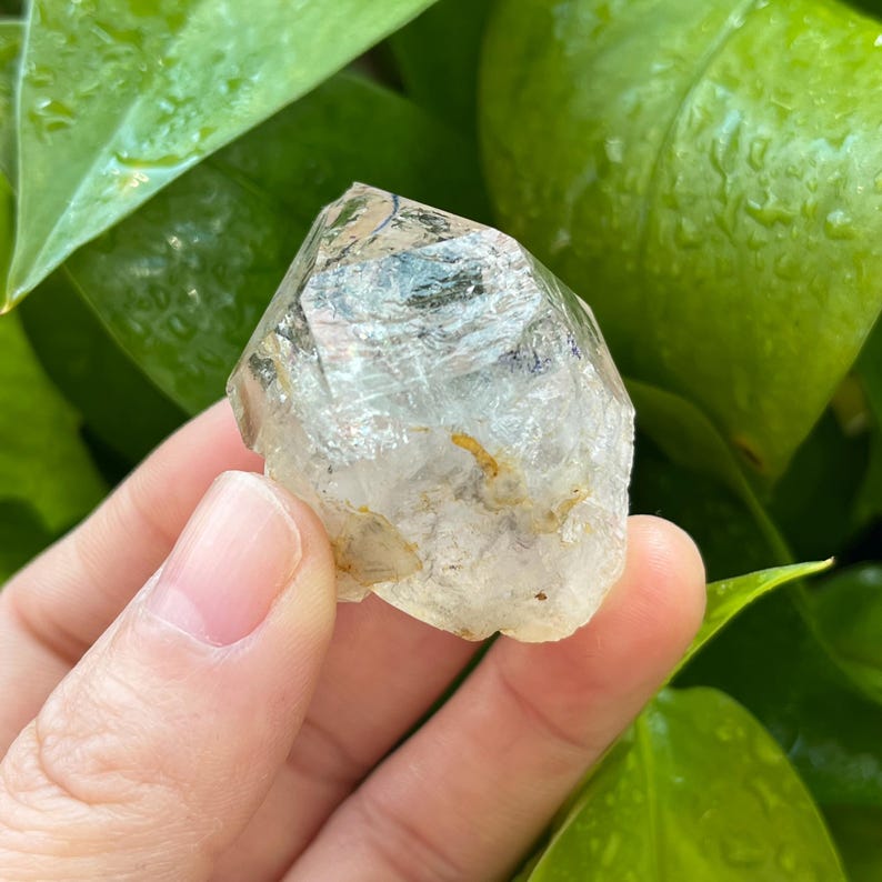Natural Moving Water Bubble Quartz Enhydro Skeletal Quartz Crystal ...