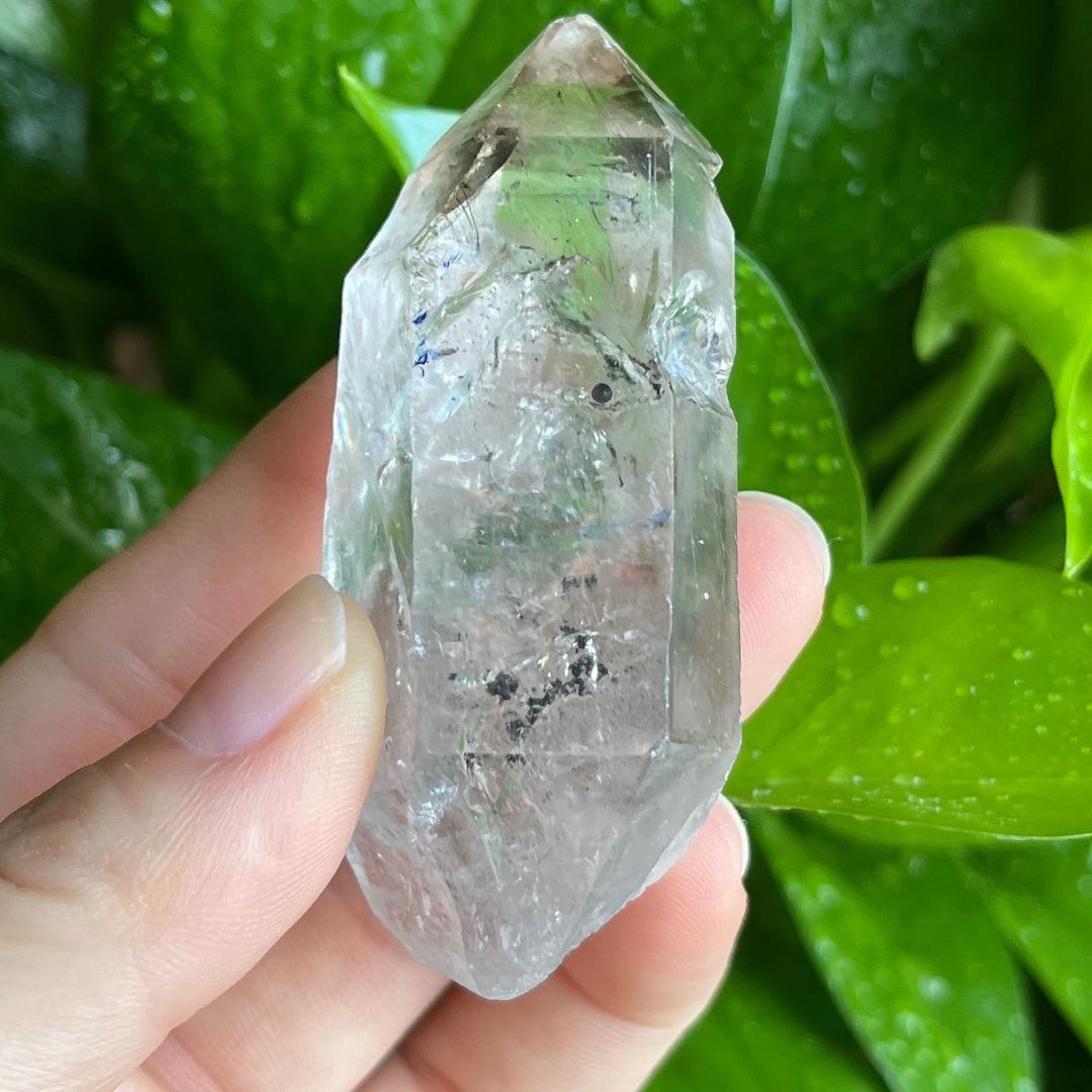 Natural Moving Water Bubble Quartz Crystal, Enhydro Skeletal Quartz ...
