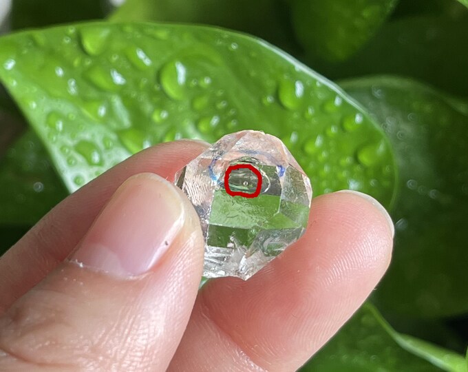 Natural Moving Water Bubble Quartz Crystal, Enhydro Herkimer Diamond ...