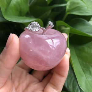 Rose Quartz Apple, Apple Carving, Rose Quartz Crystal, Rose Quartz ...