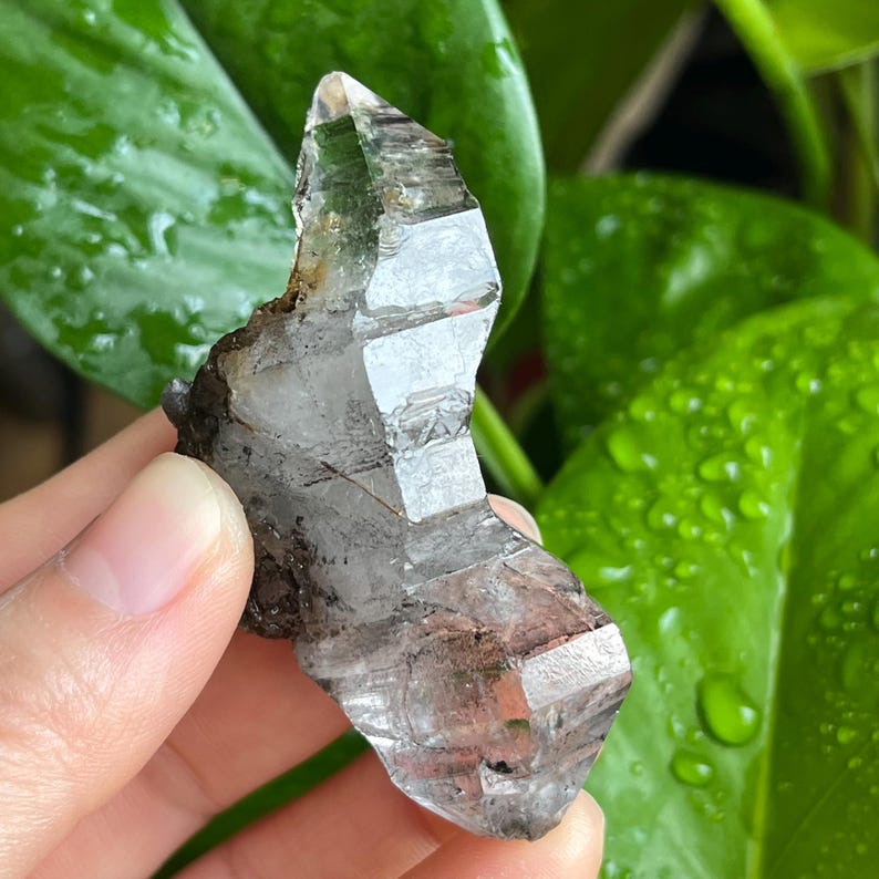 Natural Skeletal Quartz Elestial Quartz Crystal Terminated Point/wand Mineral Collection Reiki ...