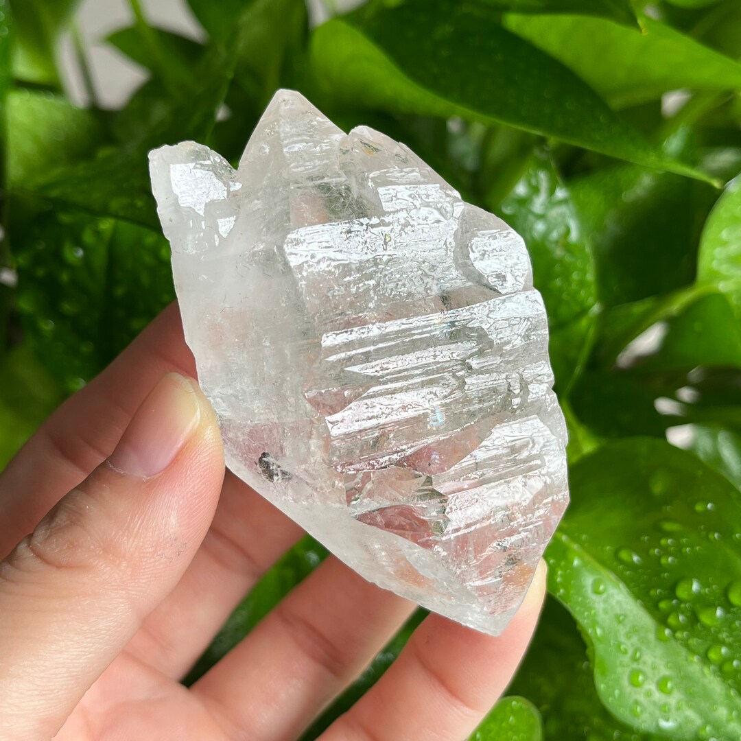 Natural Skeletal Quartz Crystal: Double Terminated Elestial Point ...