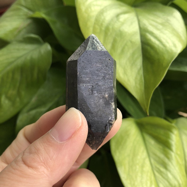 Natural Black Phantom Skeletal Quartz Elestial Quartz Crystal - Etsy