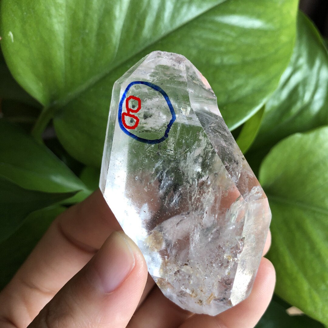 Natural Moving Water Bubble Quartz Crystal, Enhydro Skeletal Quartz ...