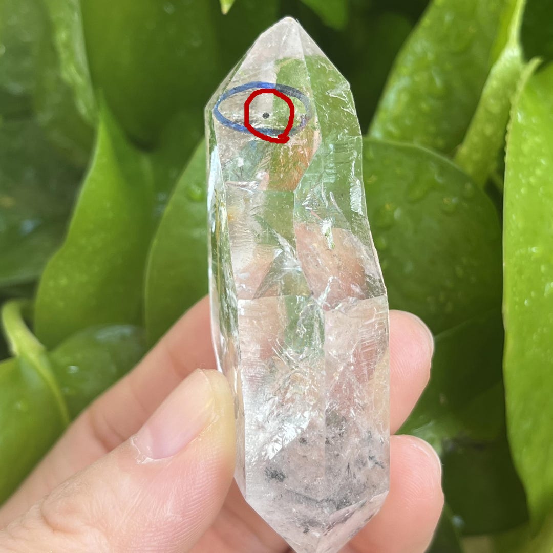Natural Moving Water Bubble Quartz Crystal, Enhydro Skeletal Quartz ...