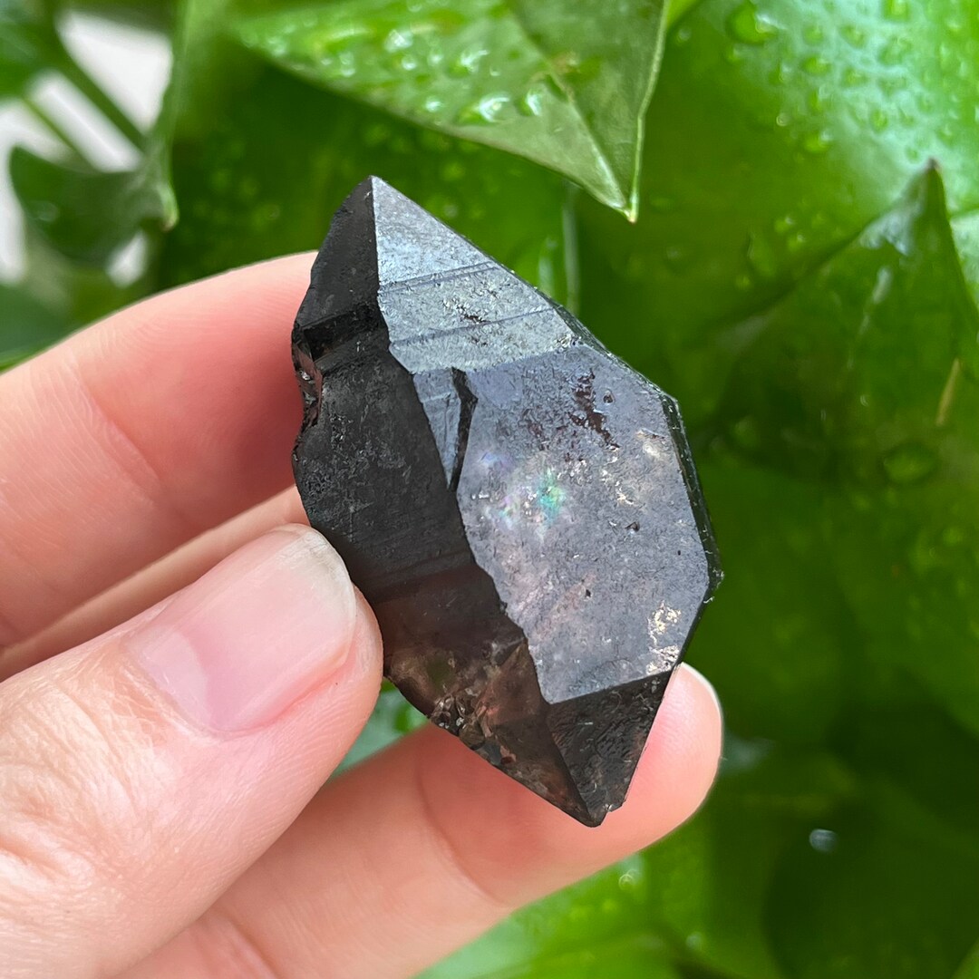 Smoky Elestial Quartz Crystal Point: Skeletal Reiki Healing Stone - Etsy