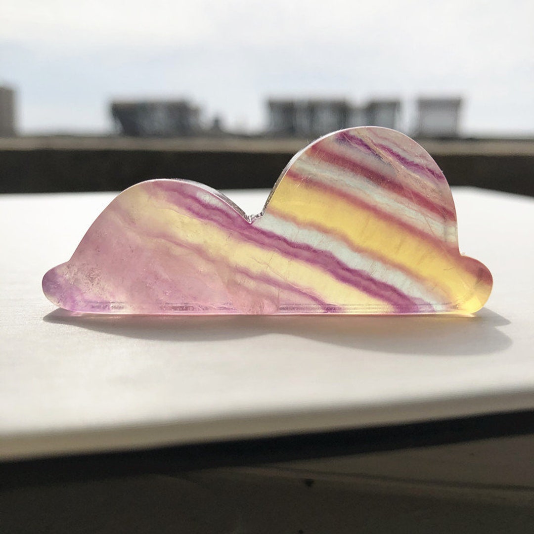 Carved Rainbow Fluorite Crystal Cloud Reiki Healing Specimen Stone ...
