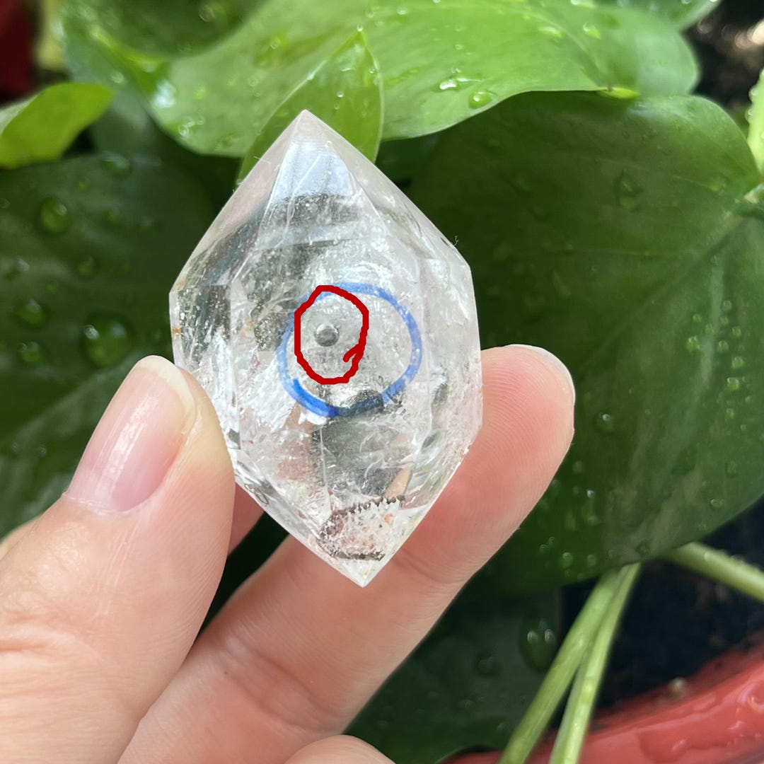 Natural Moving Water Bubble Quartz Crystal Enhydro Skeletal Quartz ...
