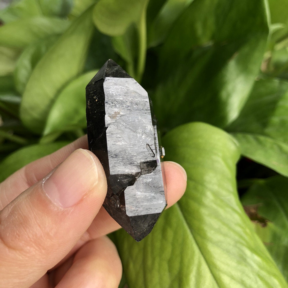 Natural Black Phantom Skeletal Quartz Elestial Quartz Crystal | Etsy