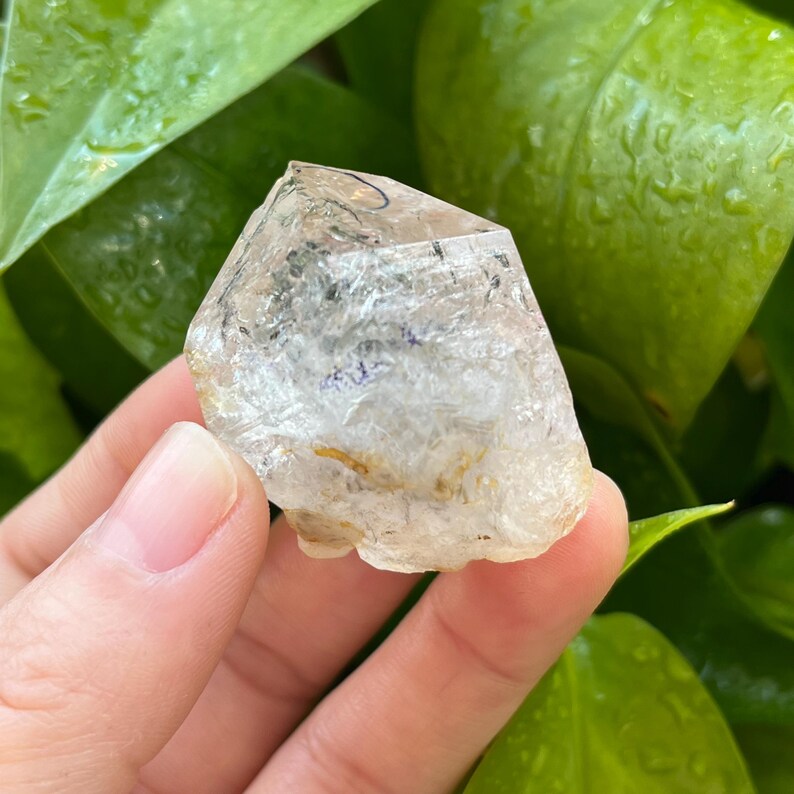 Natural Moving Water Bubble Quartz Enhydro Skeletal Quartz Crystal ...