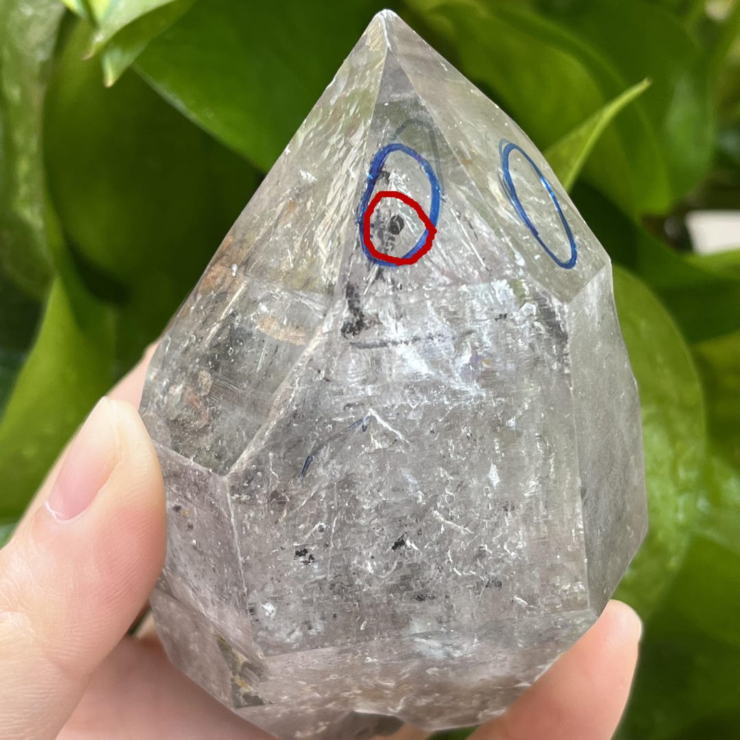 Natural Moving Water Bubble Quartz Crystal, Enhydro Skeletal Quartz ...