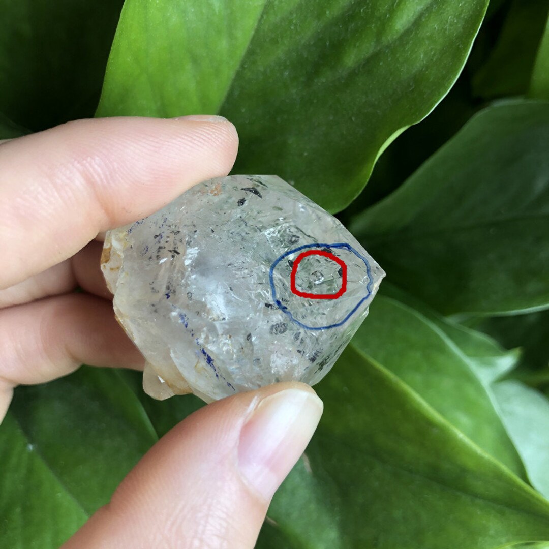 Natural Moving Water Bubble Quartz Crystal, Enhydro Skeletal Quartz ...