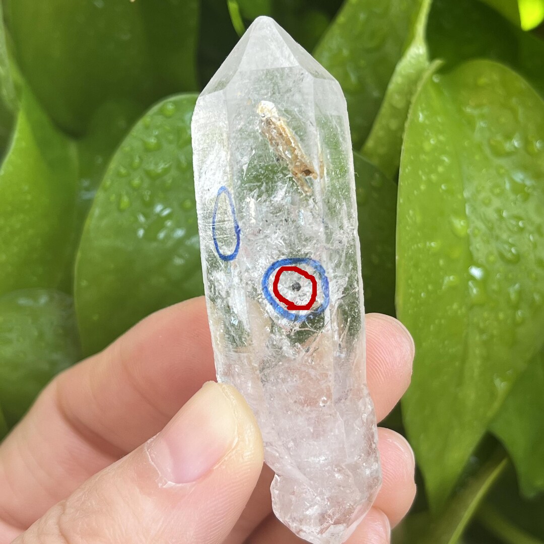 Natural Moving Water Bubble Quartz Crystal, Enhydro Skeletal Quartz ...